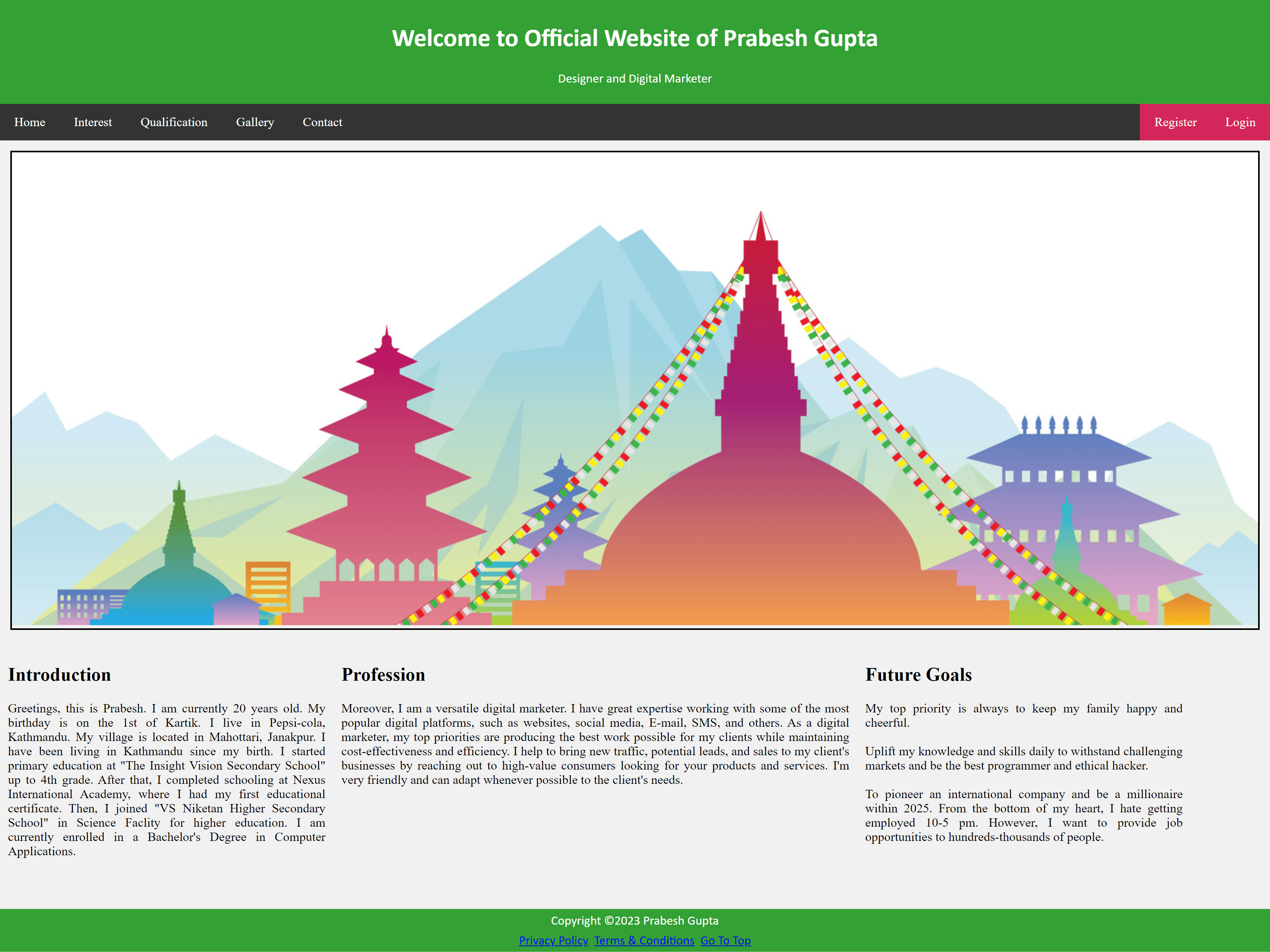 Prabesh Gupta - Creative Designer, Web Developer & Graphic Artist